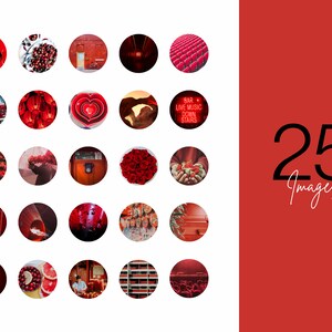 100 Red Instagram Story Highlight Covers - Canva Editable Instagram ...