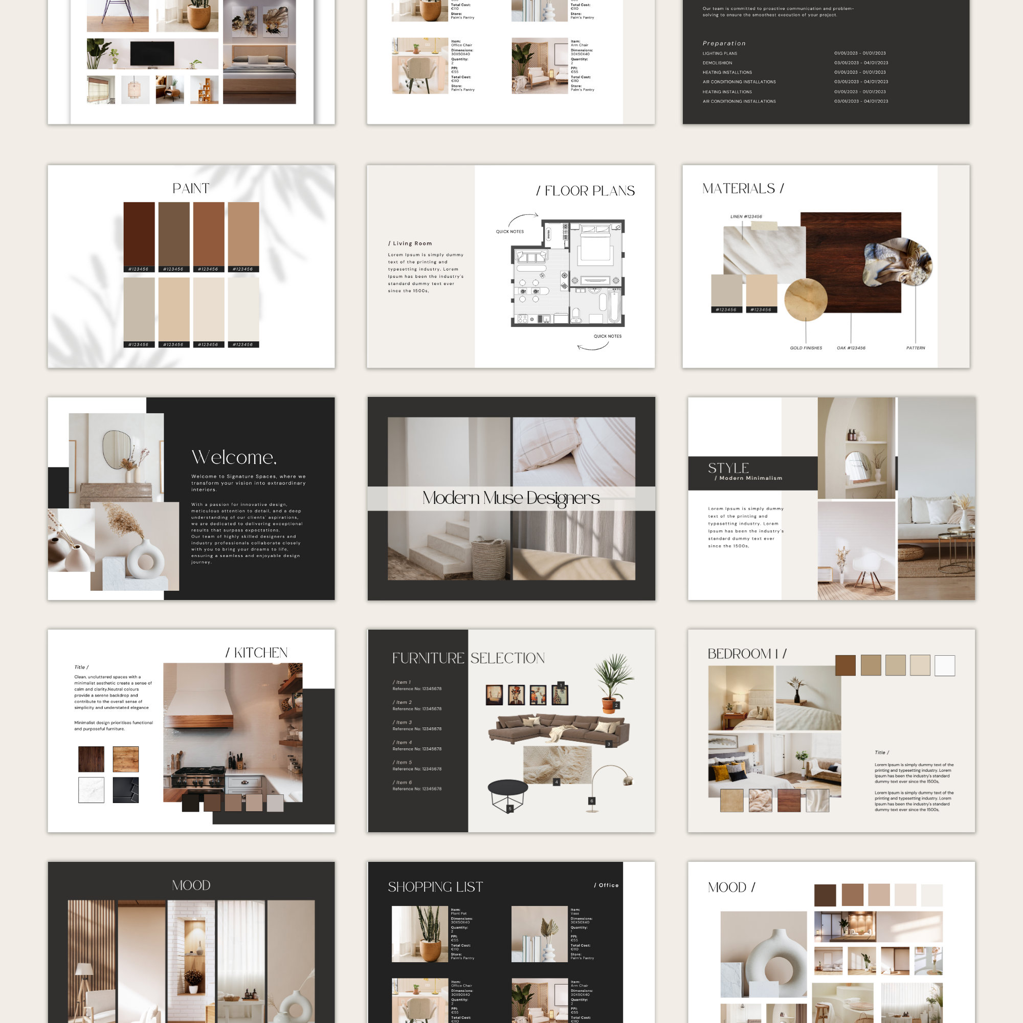 Design Proposal Template, Minimal Interior Design Proposal Template ...