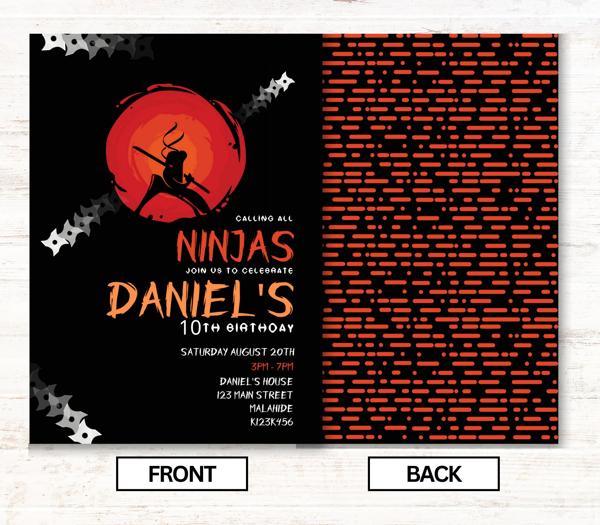 Ninja Birthday Invitation, Ninja Invitations, Ninja Warrior Invites ...