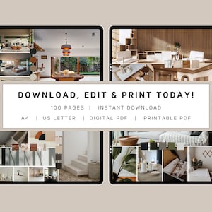 Interior Design Template Bundle, 100 Interior Design Templates, Minimal ...