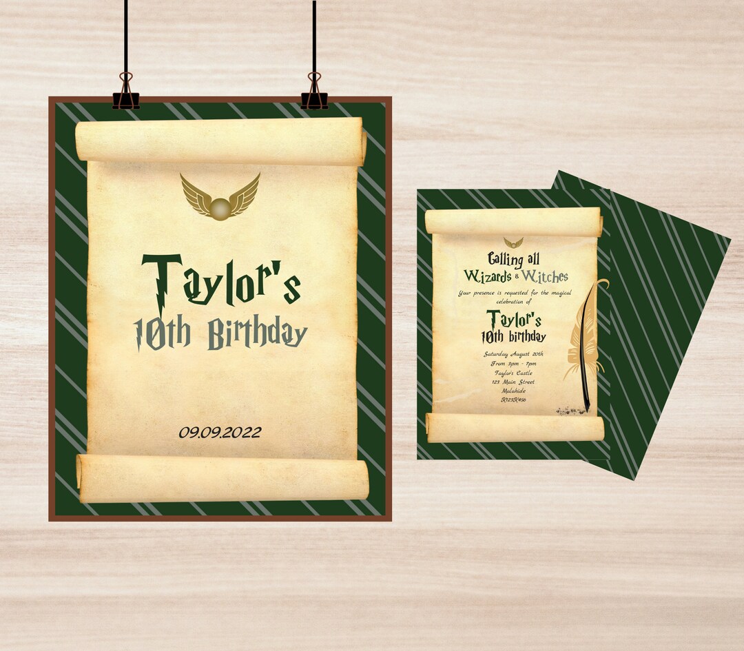 Wizard Birthday Invitation and Welcome Sign Witch Magic School Magical ...