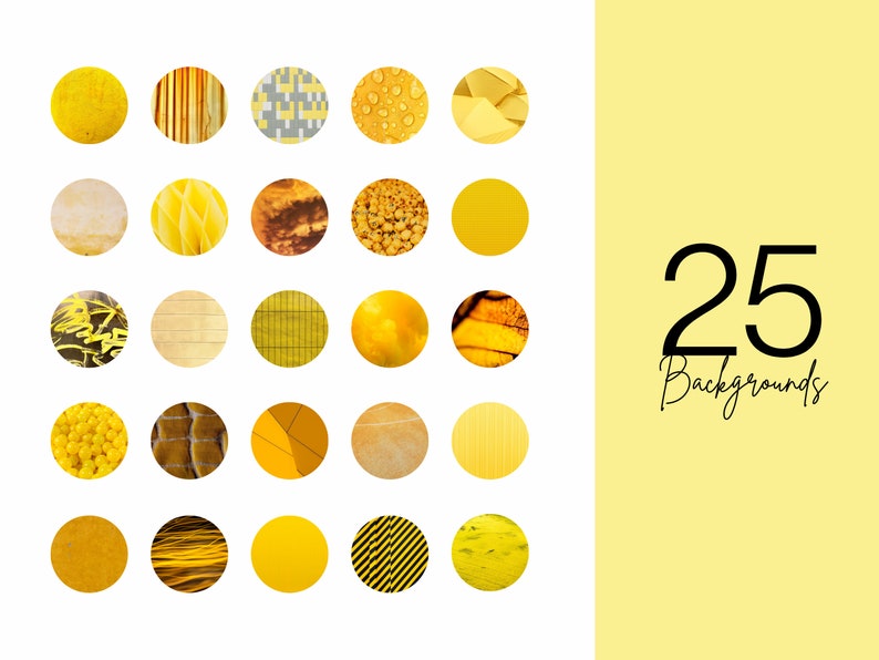100 Yellow Instagram Story Highlight Covers Canva Editable - Etsy