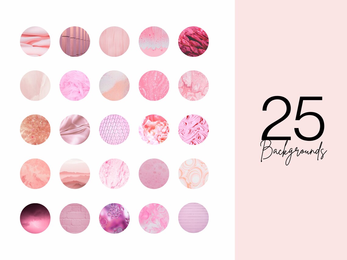 100 Pink Instagram Story Highlight Covers Canva Editable - Etsy