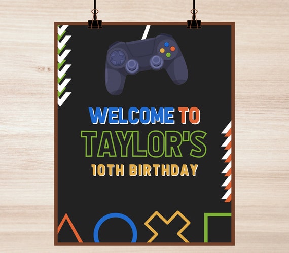 Gaming Welcome Sign Gamer Video Game Birthday Party Printable - Etsy