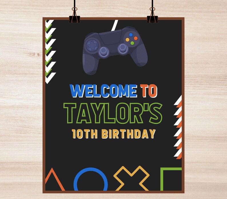 Gaming Welcome Sign Gamer Video Game Birthday Party Printable - Etsy