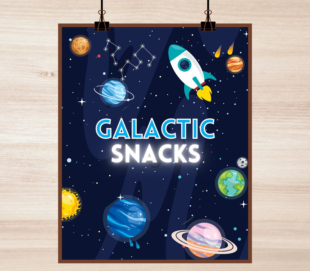 Outer Space / Astronaut / Galactic Snacks / Food Printable Birthday ...
