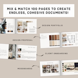 Interior Design Template Bundle, 100 Interior Design Templates, Minimal ...