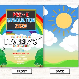 Pre-k Graduation Party Invitation, Pre-school Graduation Invitations ...