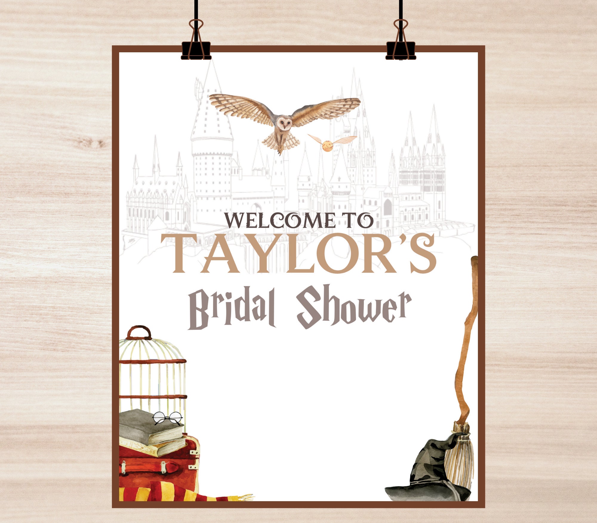 Wizard Bridal Shower Welcome Sign Witch Magic School Magical - Etsy