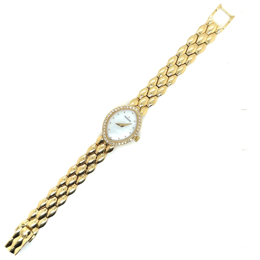 Movado 14K Real Gold Women's Watch - Etsy