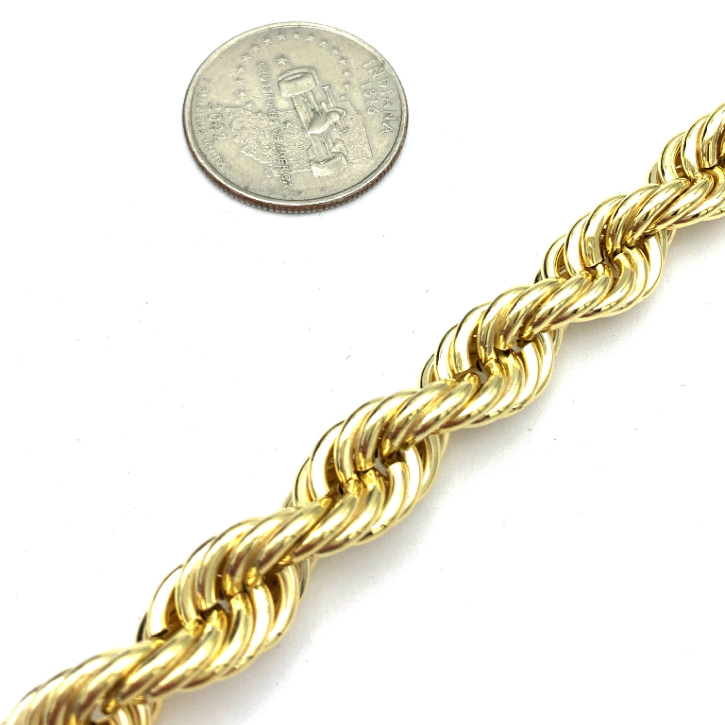 10K Yellow Gold Rope Chain 779 - Etsy