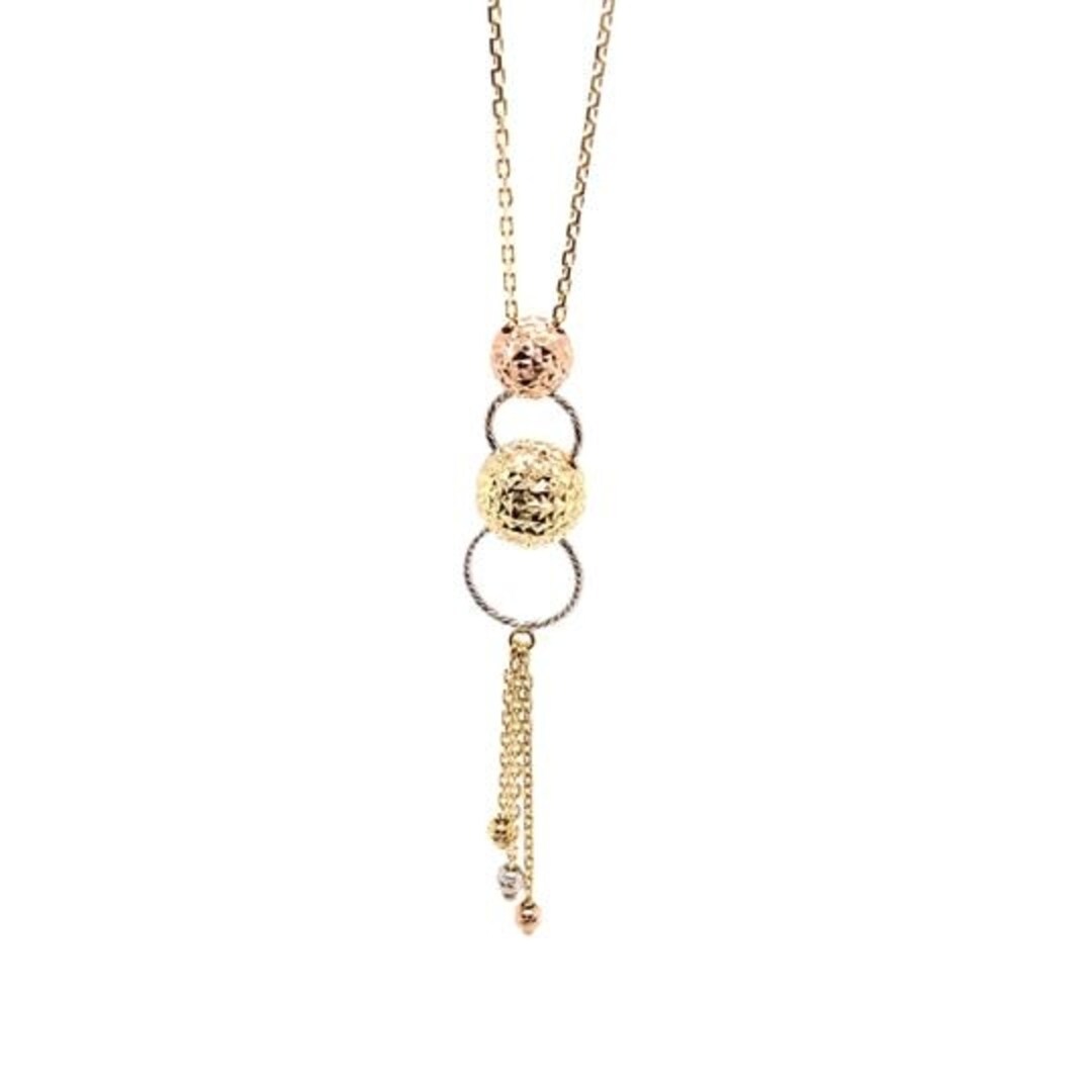 14k Tri Color Gold Fashion Necklace - Etsy