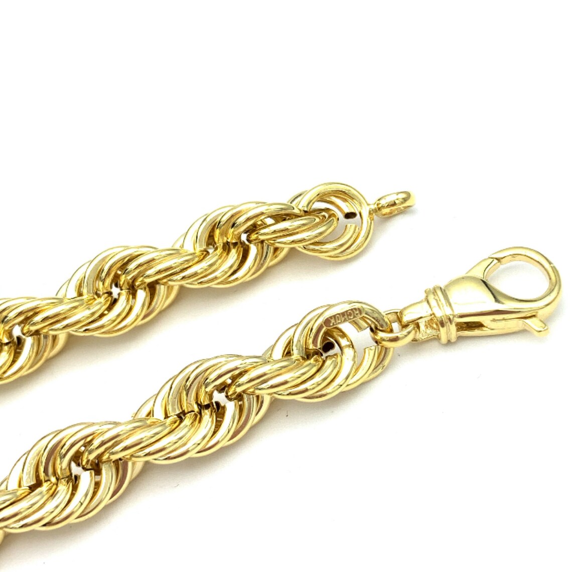 10K Yellow Gold Rope Chain 779 - Etsy