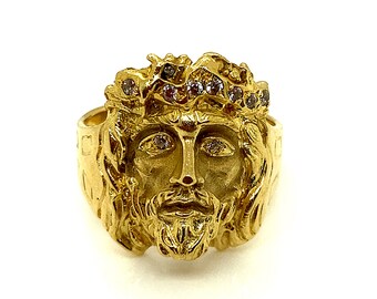 Jesus Face Ring - Etsy
