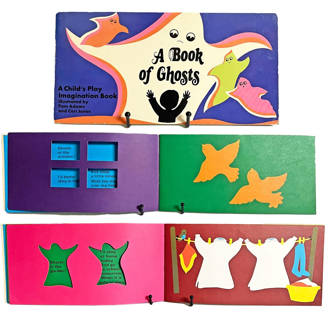1974 'book of Ghosts' Children's Cutout Book, Pam Adams & Ceri Jones - Etsy