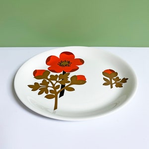 Alfred Meakin Poppy Pimpernel 9" Plate, 1960s Bold Red Poppy Retro ...