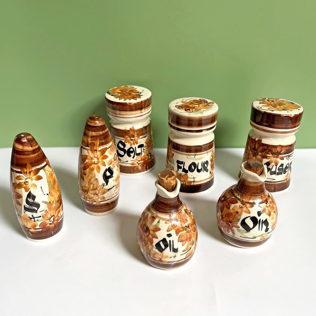 Moulin Huet Guernsey Pottery Shakers: Retro Cottage Kitchen Decor - Etsy UK