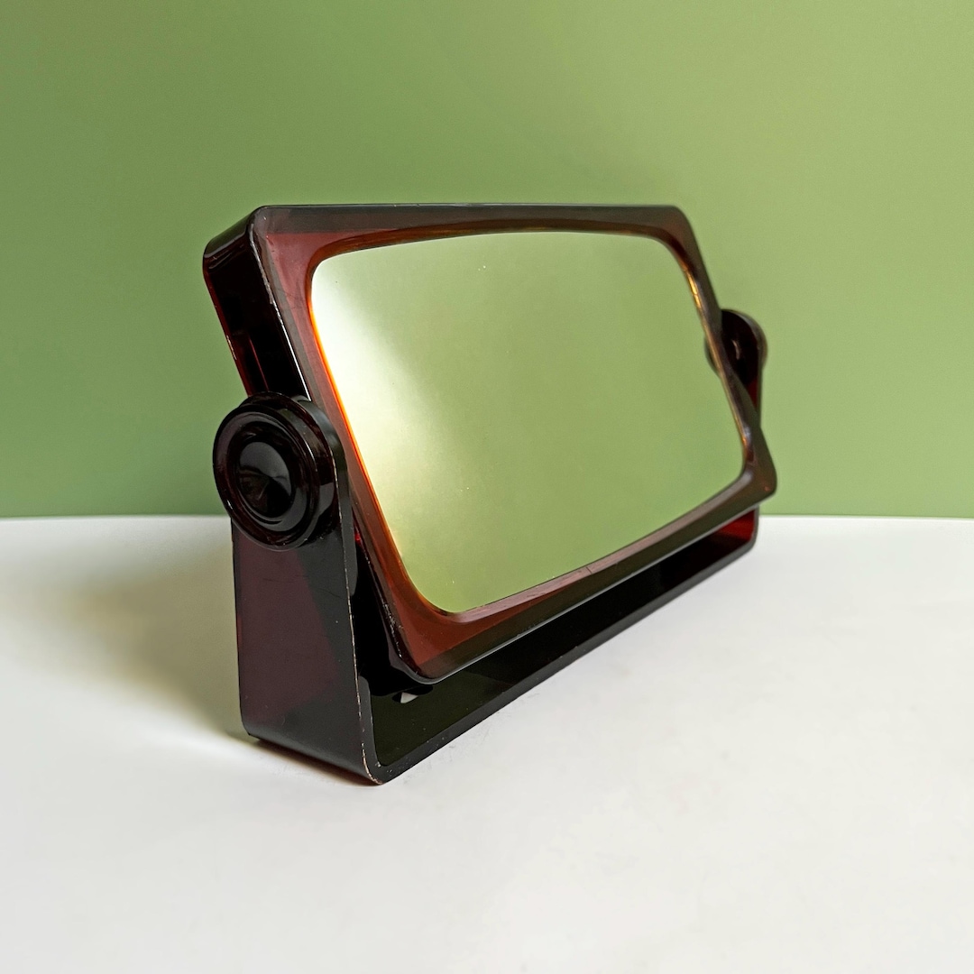 Retro Plastic Rectangular Vanity Mirror, Space Age Double Sided 2 ...