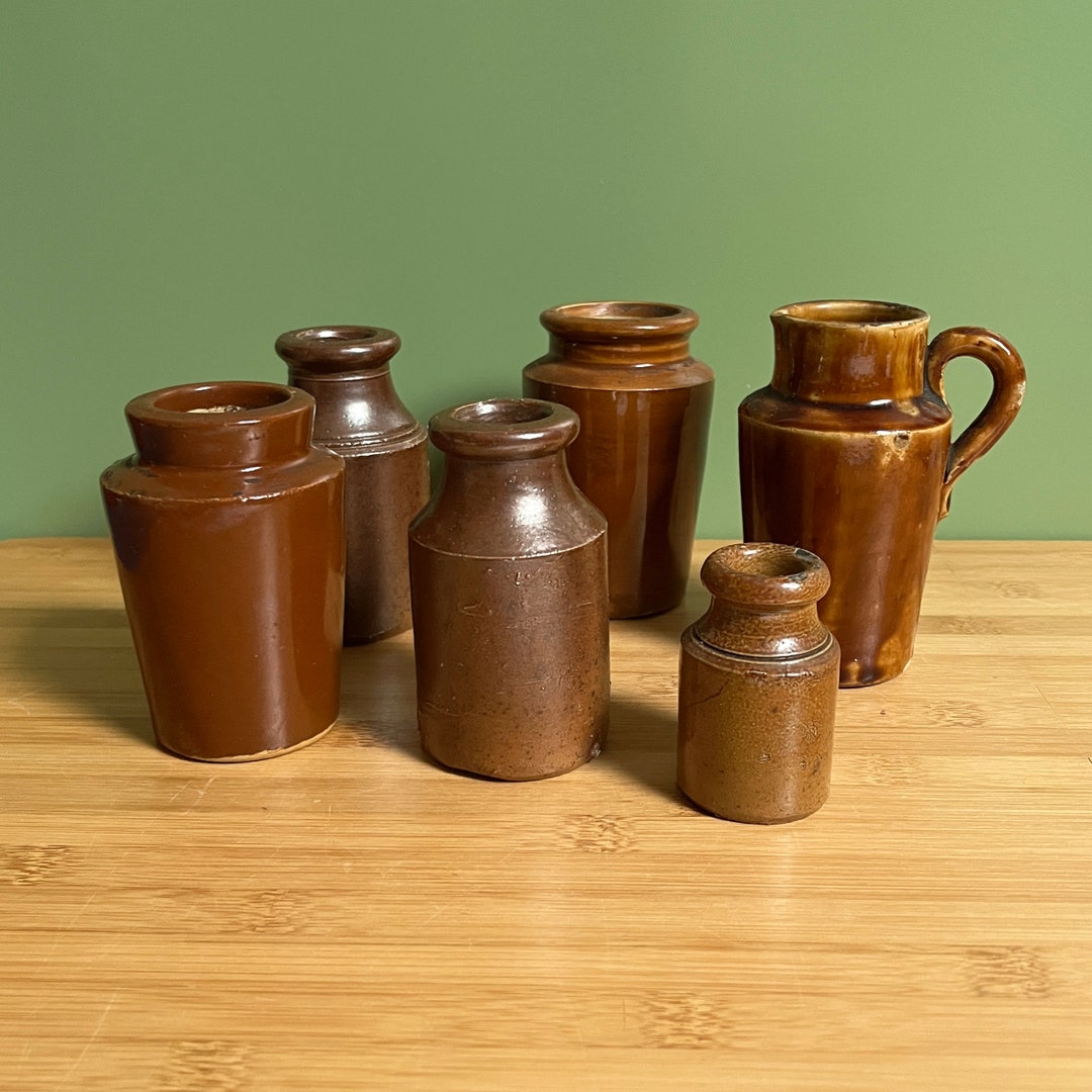 Salt Glaze Bottles Antique Stoneware Vessels Vintage - Etsy