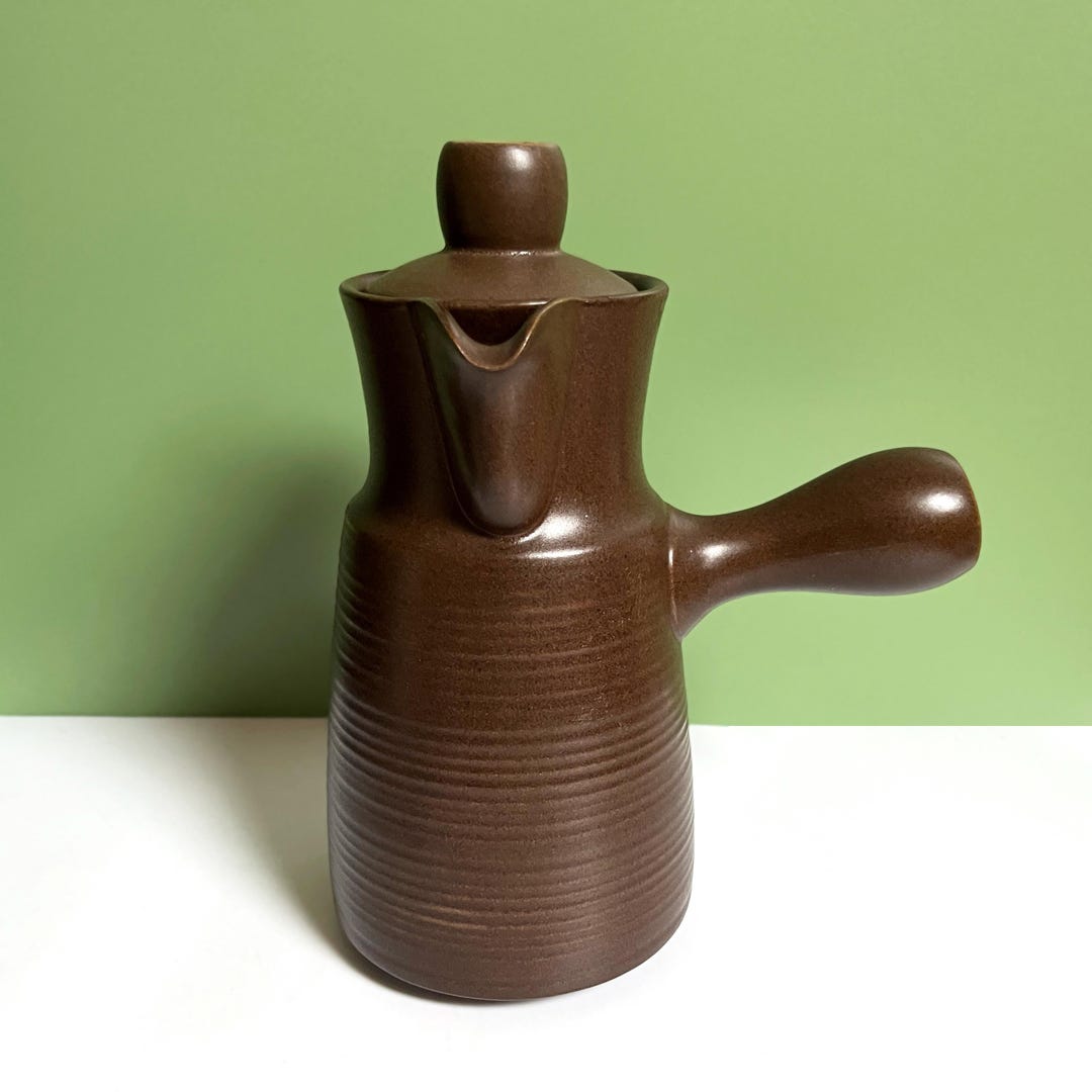 Vintage Denby Langley Mayflower Coffee Pot: Dark Brown 1960s Design - Etsy
