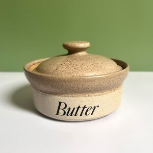 John Hermansen Studio Pottery Large Round Lidded Butter Dish, Speckled ...