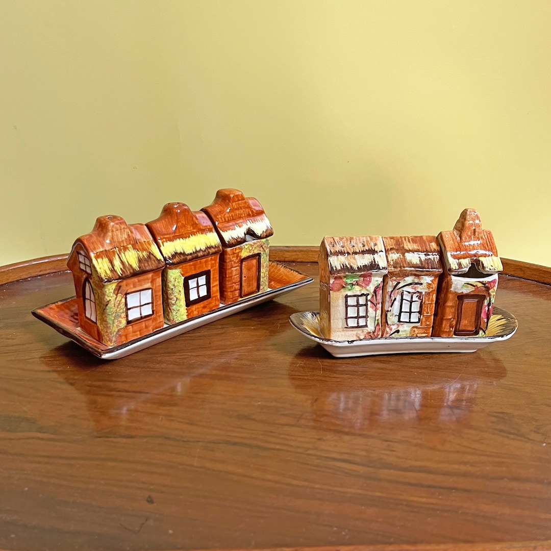 Vintage Price Kensington Cottage Ware Cruet Set: Hand-painted Condiment ...