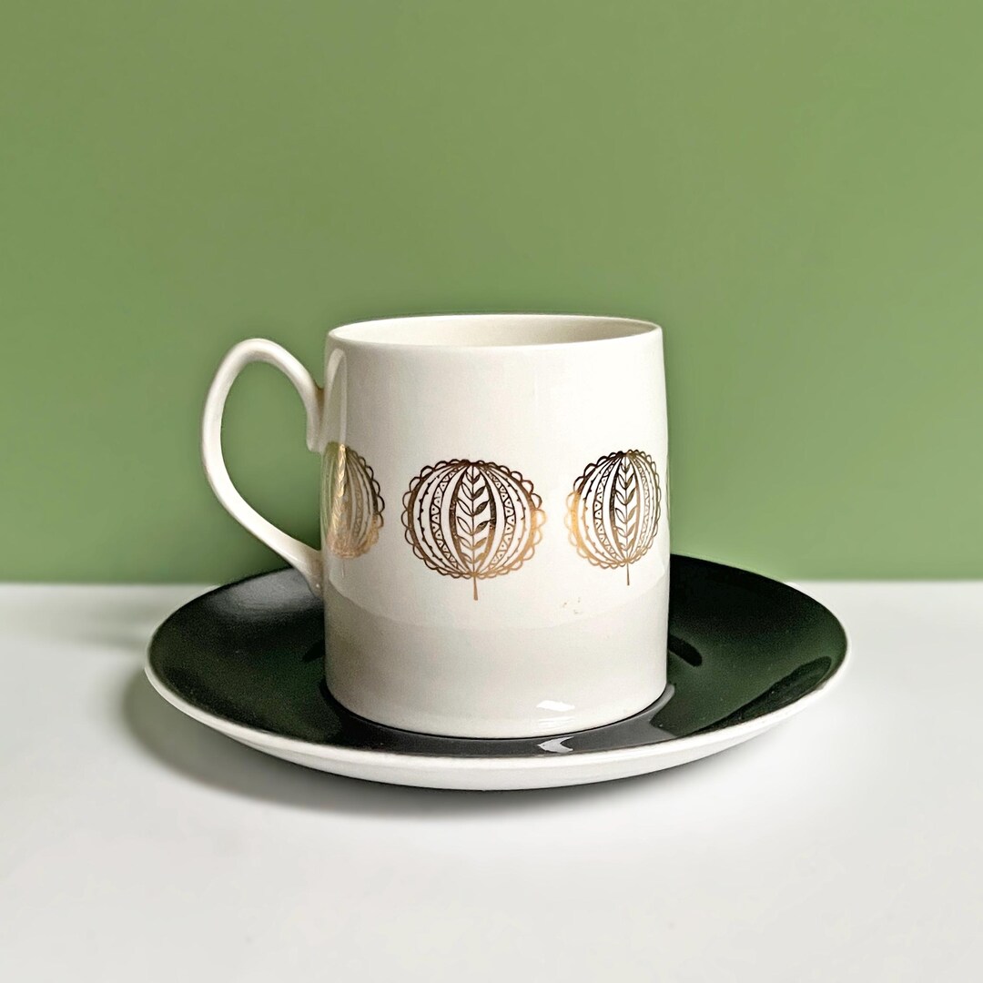 Mid Century Ridgway Queen Anne 'hebe' Bone China Coffee Cup and Saucer ...