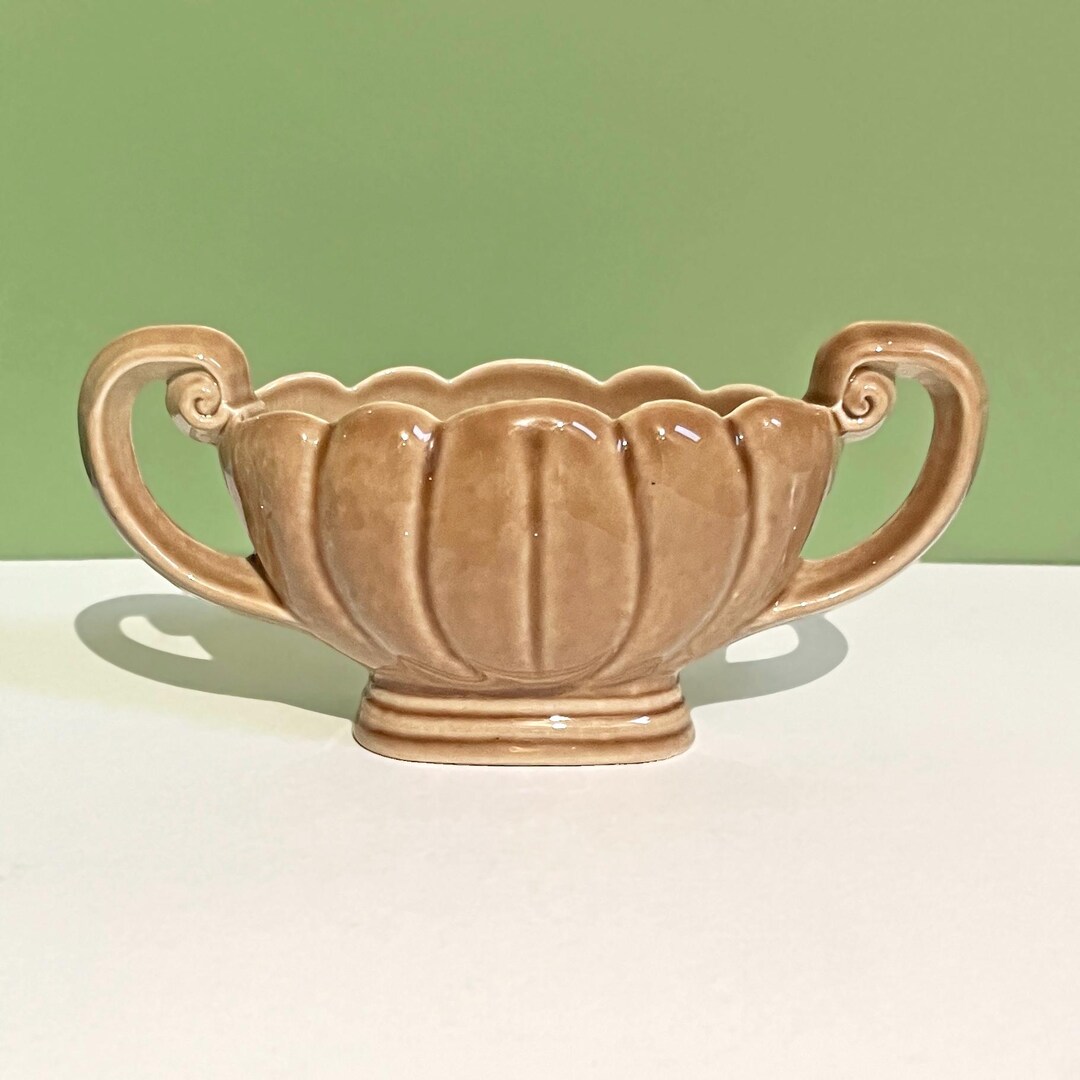 Vintage Wade Mini Mantel Vase, Light Brown Urn Style Ceramic Posy Vase ...
