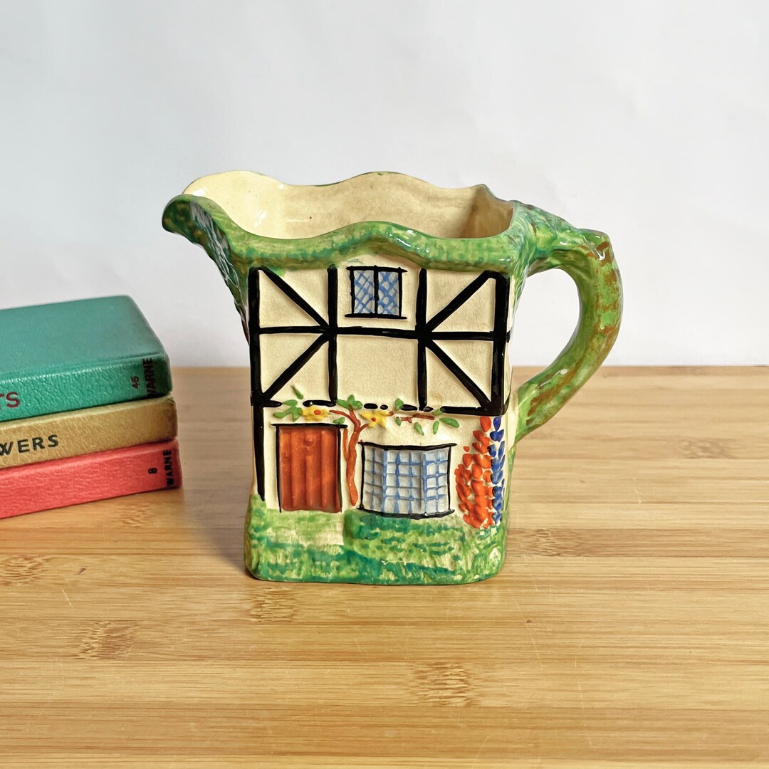 Vintage Cottage Ware Jug: Hand-painted Tudor Pottery - Etsy UK