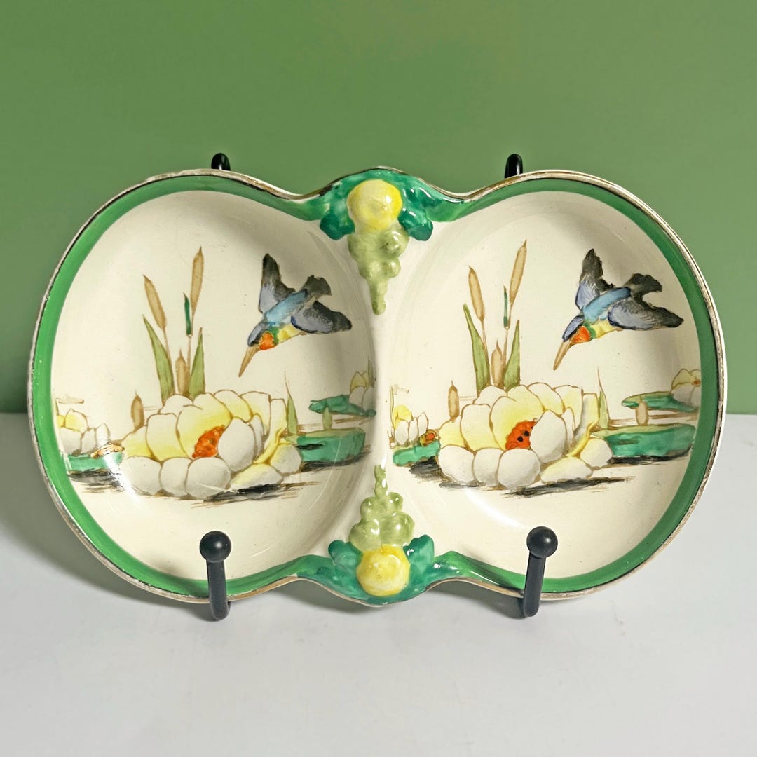 Losol Ware Water Lily Divided Dish: Keeling & Co Art Deco - Etsy Canada