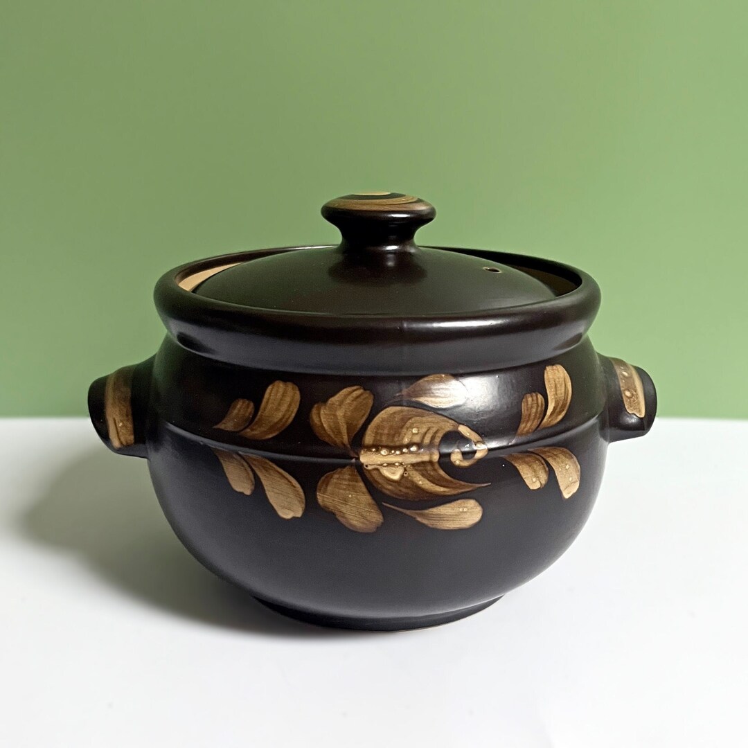 Denby Bakewell Casserole Dish With Lid, Dark Brown Hand Painted 2 Pint ...