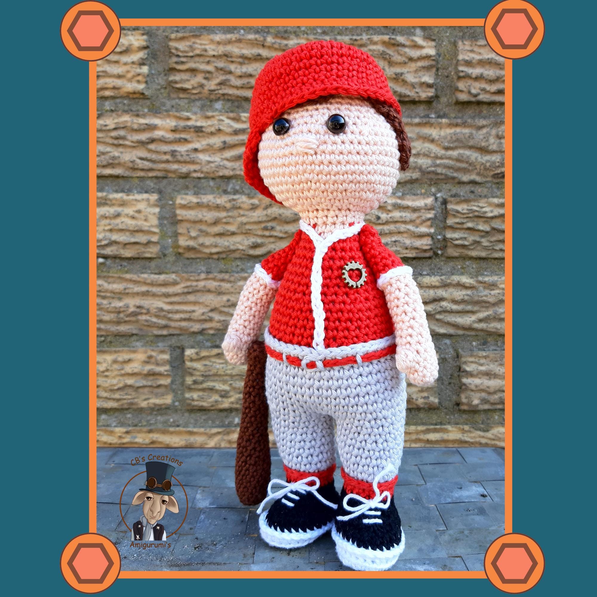 Crochet Pattern: Bobby Joe, the Sporty Amigurumi Baseball Hero of the ...
