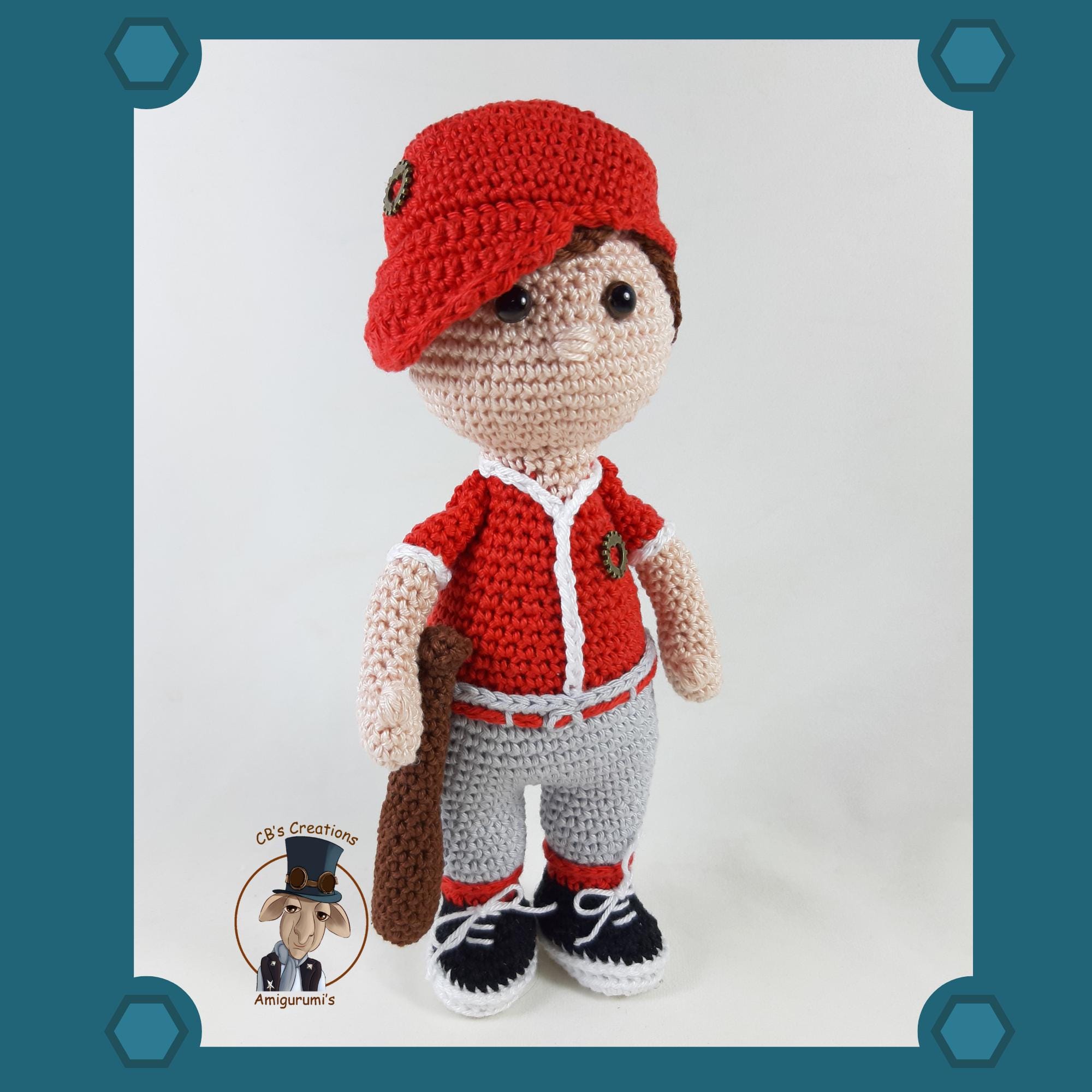 Crochet Pattern: Bobby Joe, the Sporty Amigurumi Baseball Hero of the ...