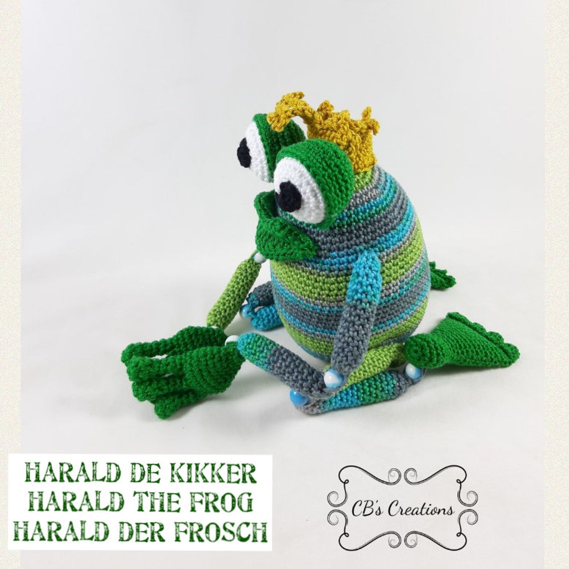 Harald the Frog Amigurumi Crochet Pattern | Etsy