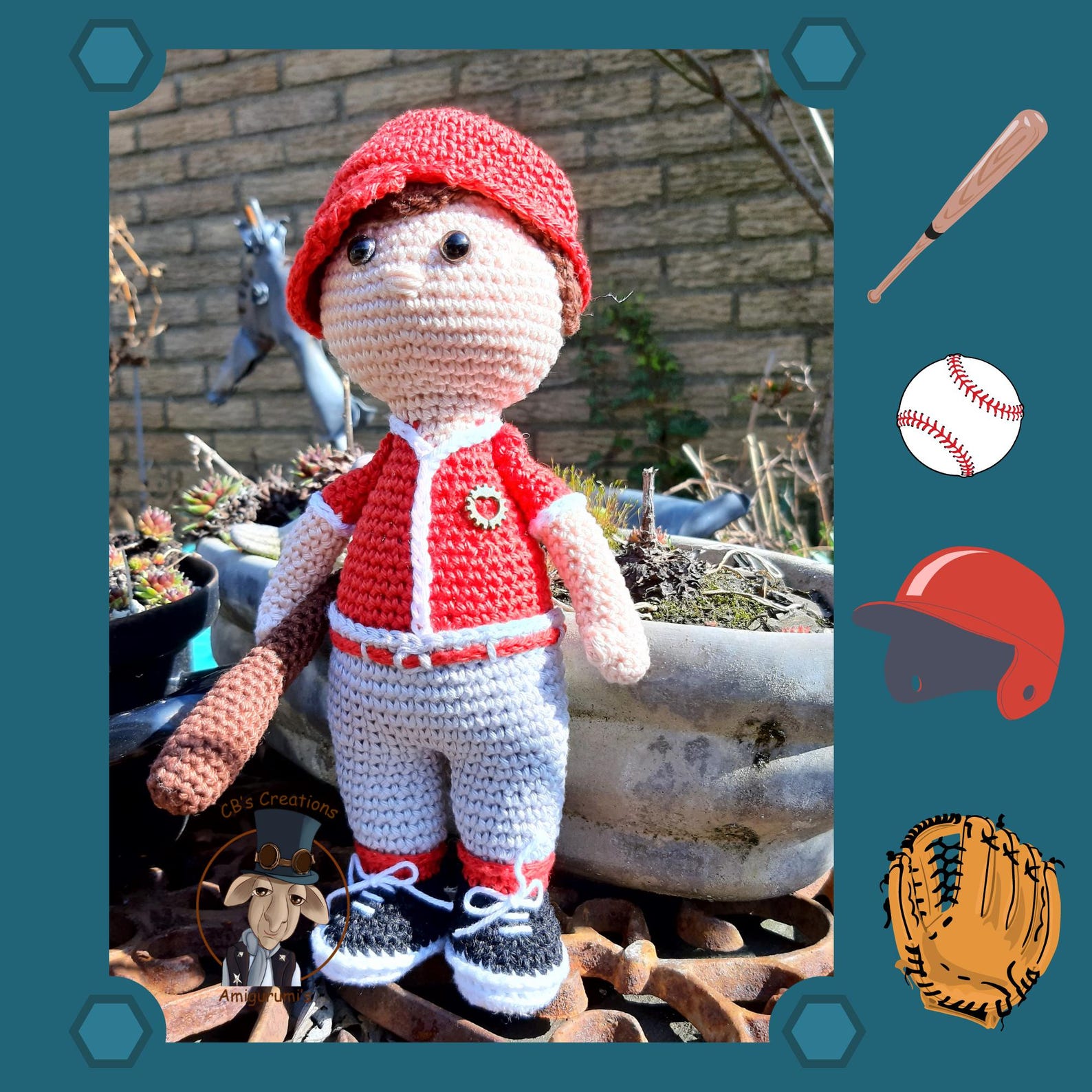 Crochet Pattern: Bobby Joe, the Sporty Amigurumi Baseball Hero of the ...