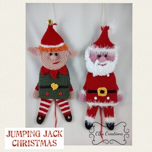 Jumping Jack Christmas, Amigurumi Crochet Pattern, Santa Claus and ...