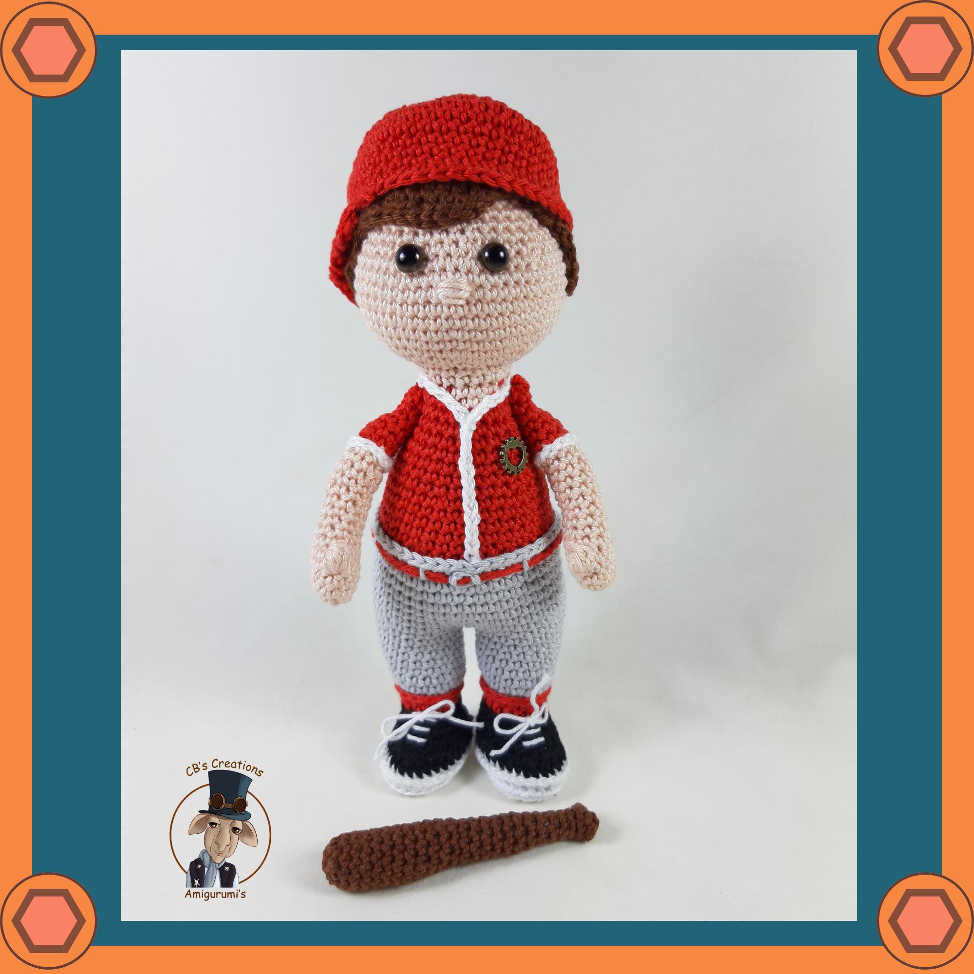 Crochet Pattern: Bobby Joe, the Sporty Amigurumi Baseball Hero of the ...