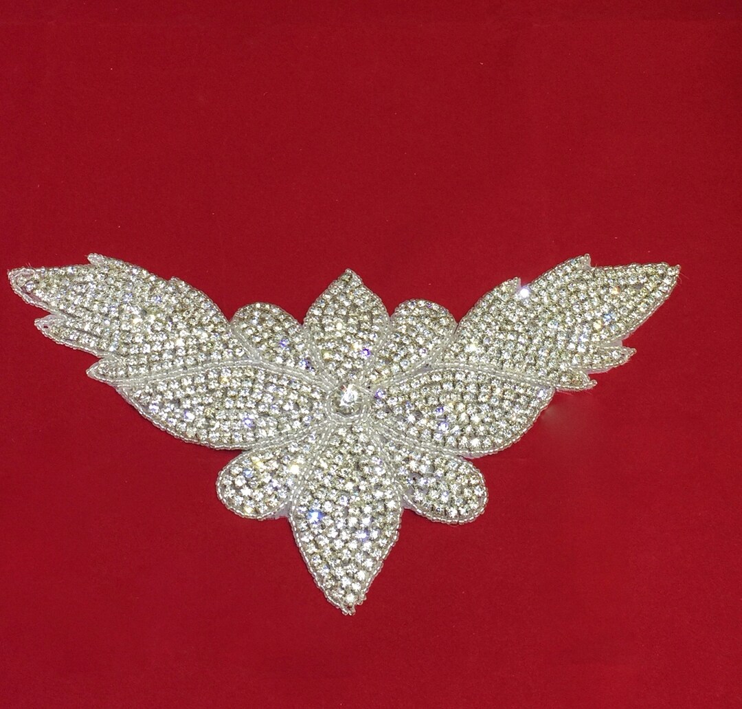 Crystal Applique,rhinestone Applique,wedding Applique,bridal Applique ...