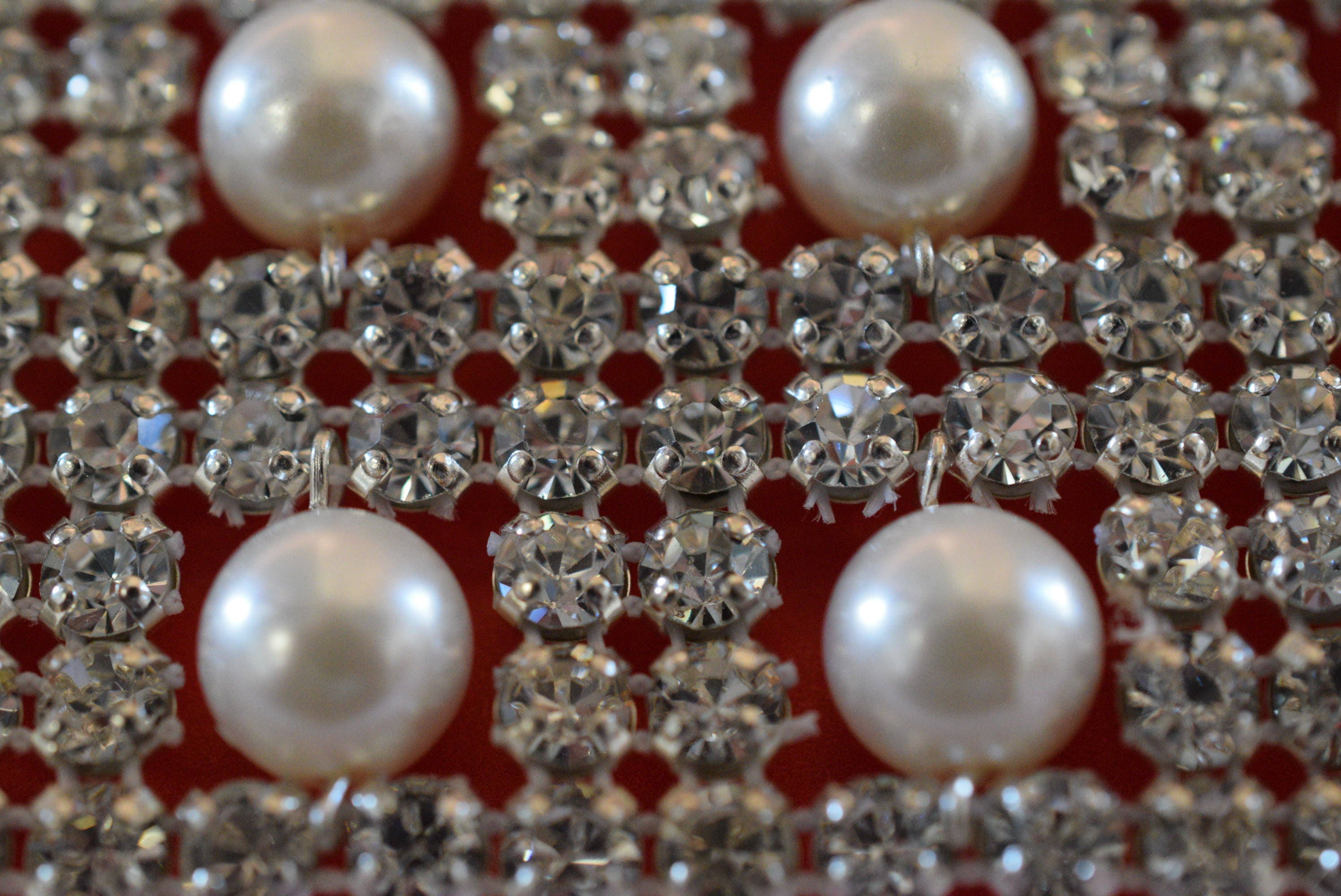 Crystal Rhinestone Trim by the Yard- Silver Bridal Banding- Crystal ...