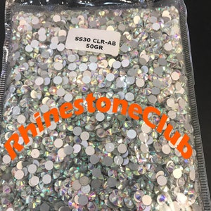 SS 30 Crystal AB Loose Rhinestone Packs/ Shine Rhinestones . High ...
