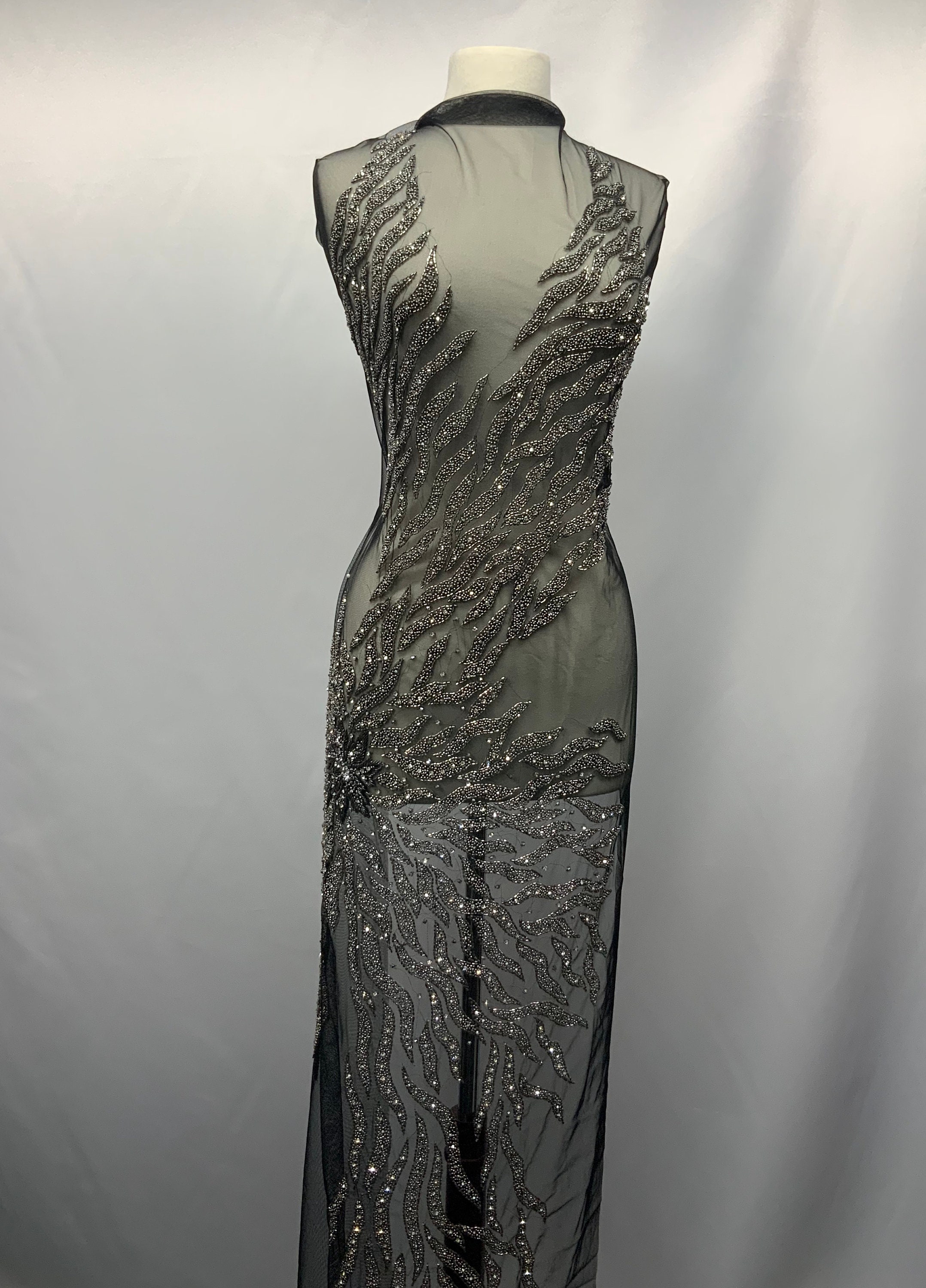Rhinestone Tulle Full Body Fabric ,DIY /rhinestone Beaded Full Bodice ...