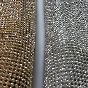 Rhinestone Sheets / Rhinestone Fabric ,with Mesh 45 Inches Long and 15 ...
