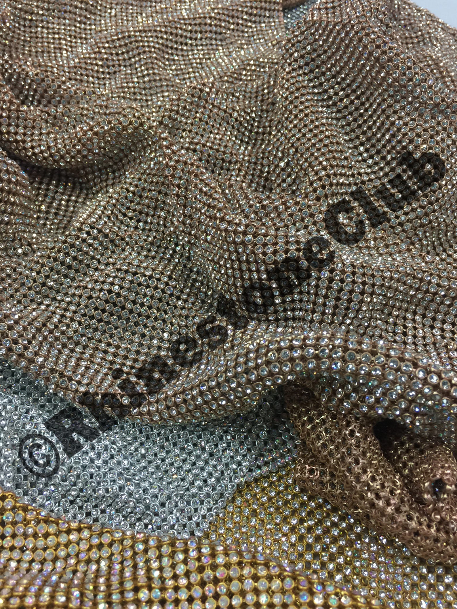 Rhinestone Sheets / Rhinestone Fabric , 45 Inches Long and 14 Inches ...