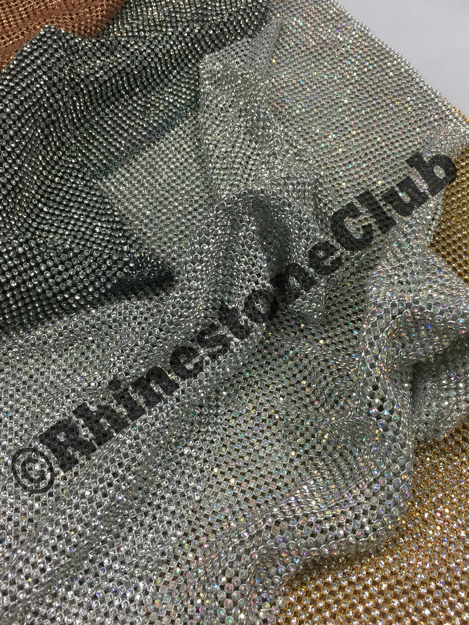 Rhinestone Sheets / Rhinestone Fabric , 45 Inches Long and 14 Inches ...