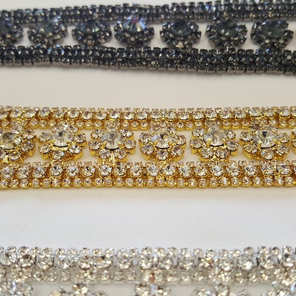 Rhinestone Trim - Etsy