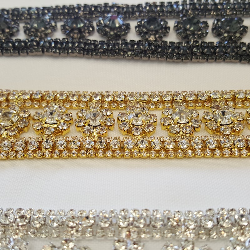 Rhinestone Trim - Etsy