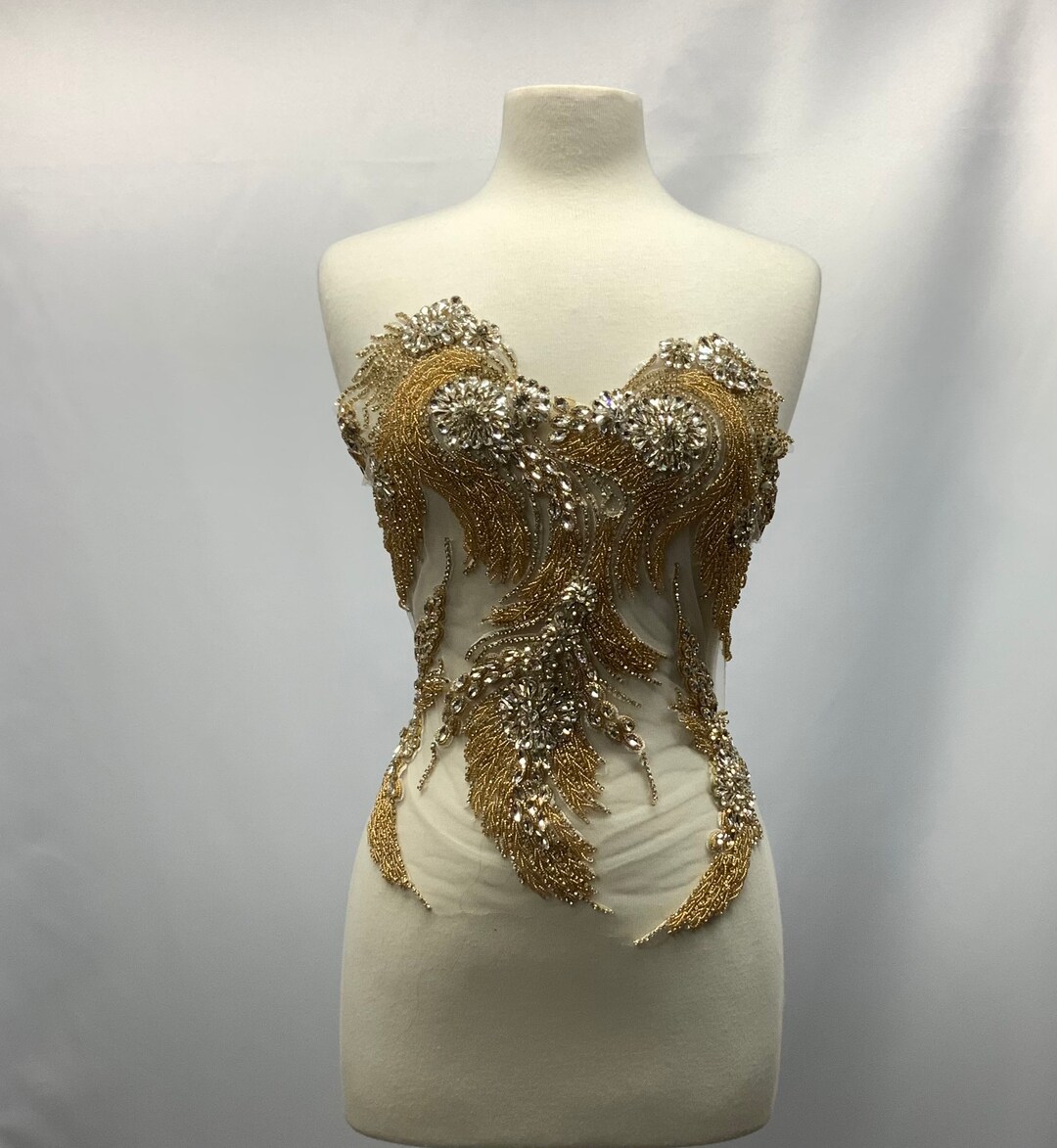 Designer Full Body Rhinestone Applique,bridal Dress Embroidery ...