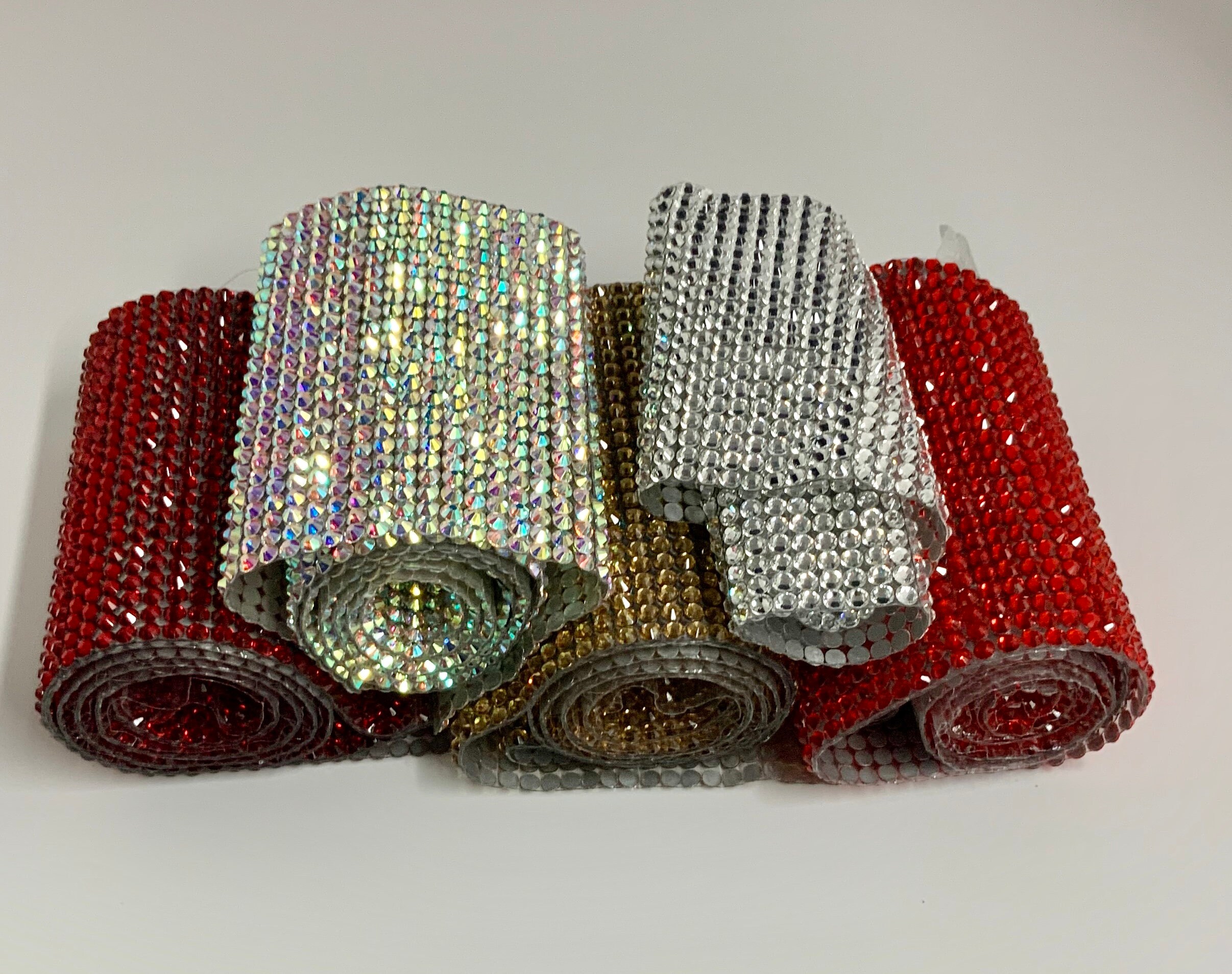 Rhinestone Sheets / Rhinestone Fabric , Wide 4.5 X36 Inches Glass Stone ...