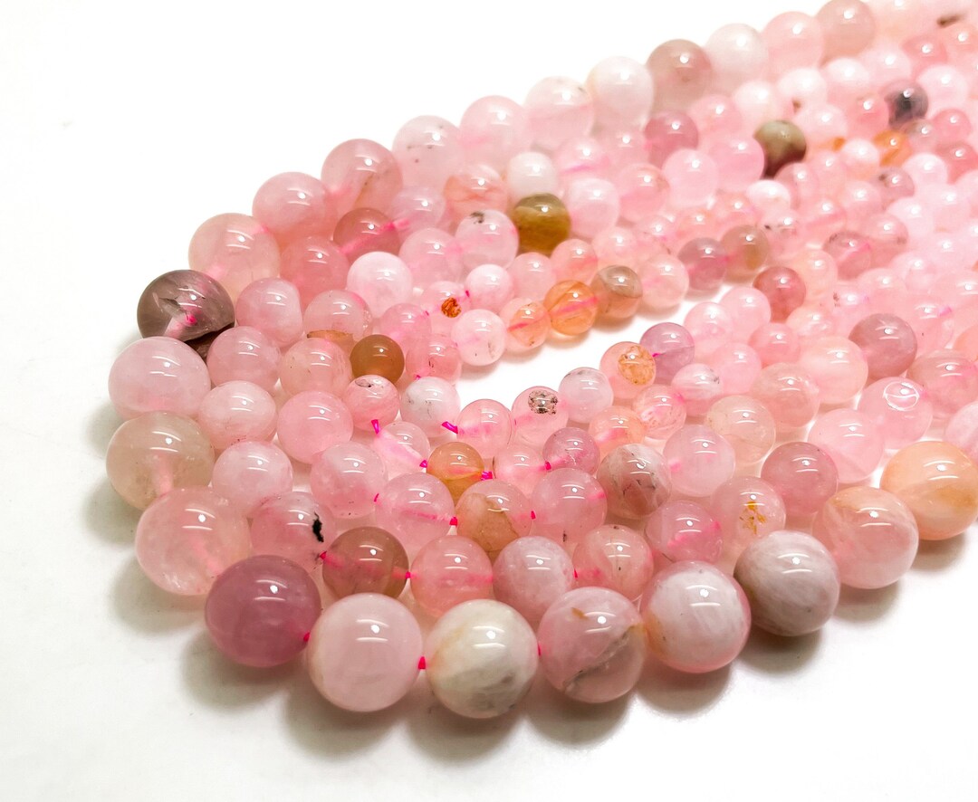 Genuine Natural Madagascar Pink Rose Quartz Smooth Polished Round 6mm ...