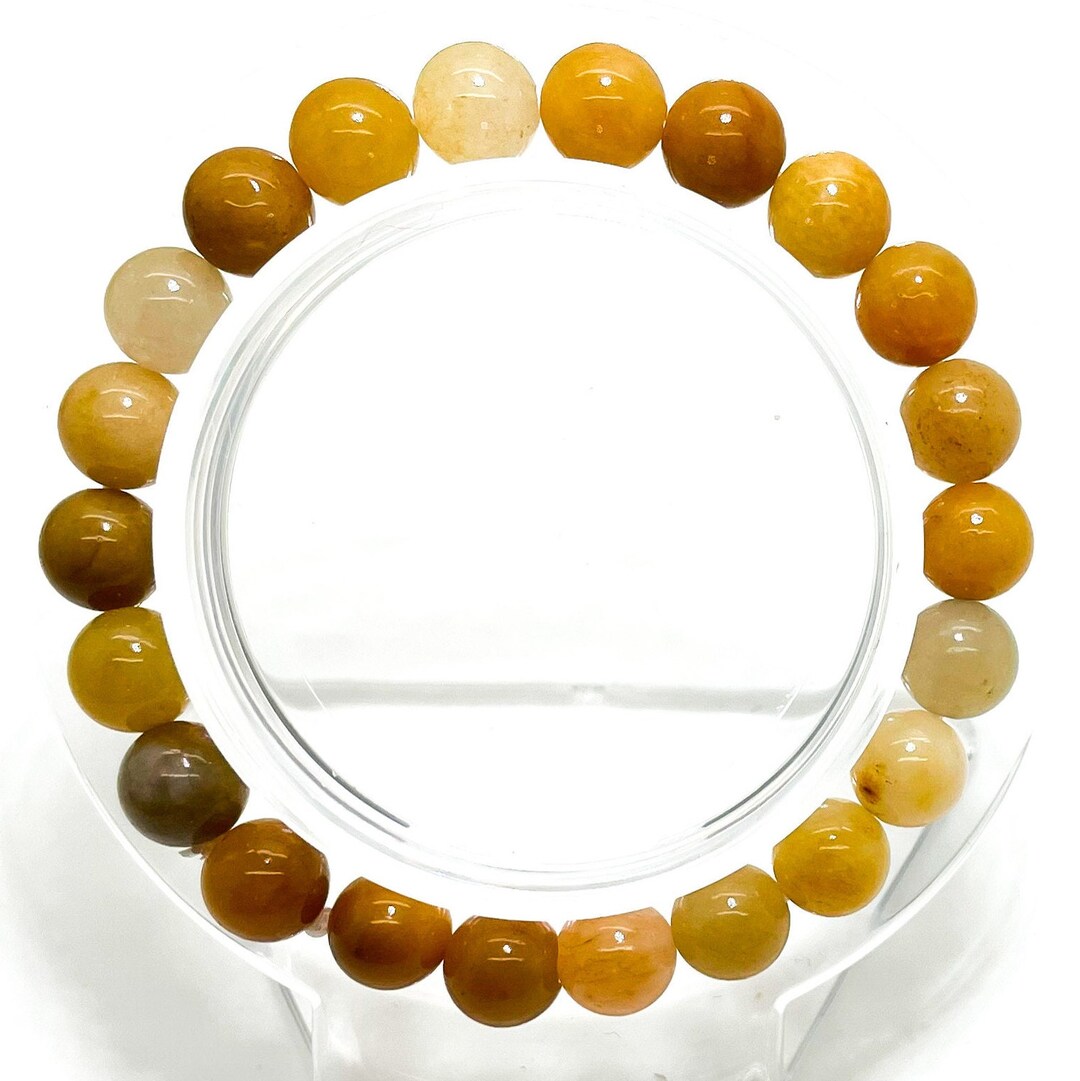 Yellow Carnelian Agate Gemstone Beads Size 6mm 8mm 10mm Stretch Elastic ...